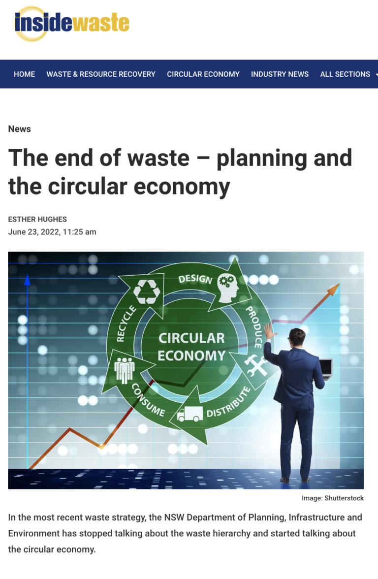 The end of waste- Planning and the Circular Economy – MRA Consulting Group